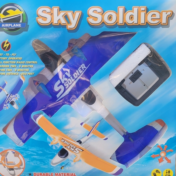 Toys | Nib Tukoni Sky Soldier Remote Control Airplane Blue | Poshmark